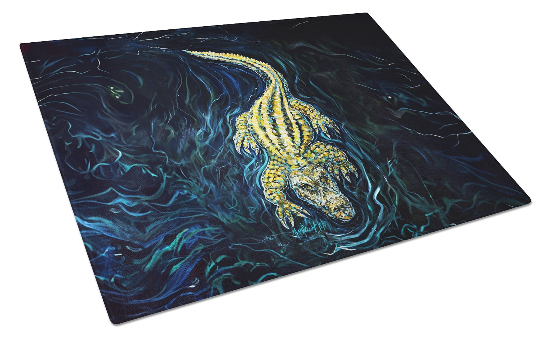 Gator Down Alligator Glass Cutting Board 12 in x 15 in - Walmart.com