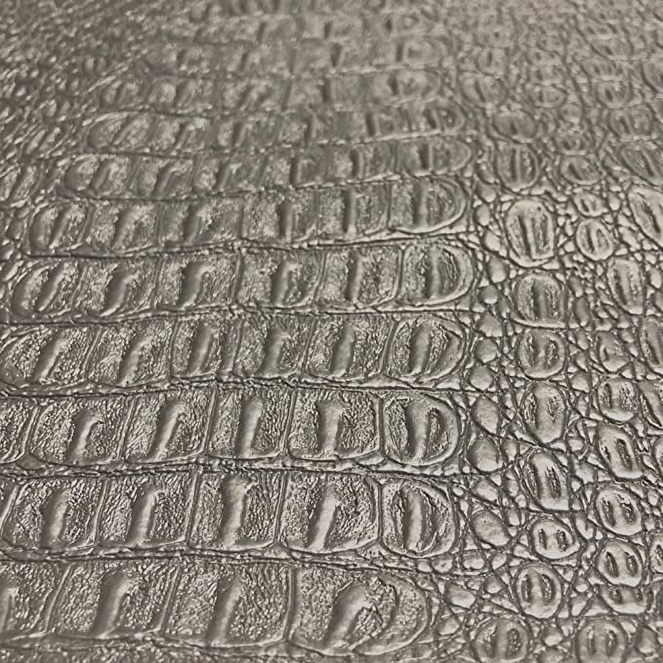 Gator Faux Leather, Soft Textured Crocodile Vinyl Fabric, Alligator ...