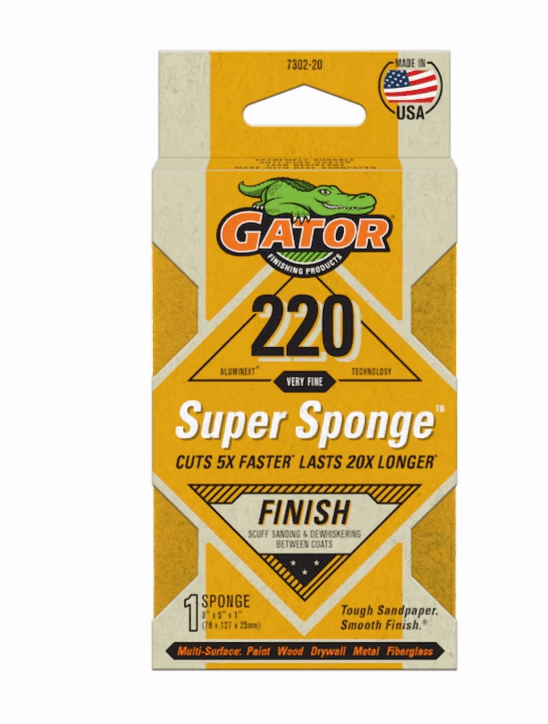 Gator Fine 220-Grit Sanding sponge - Walmart.com