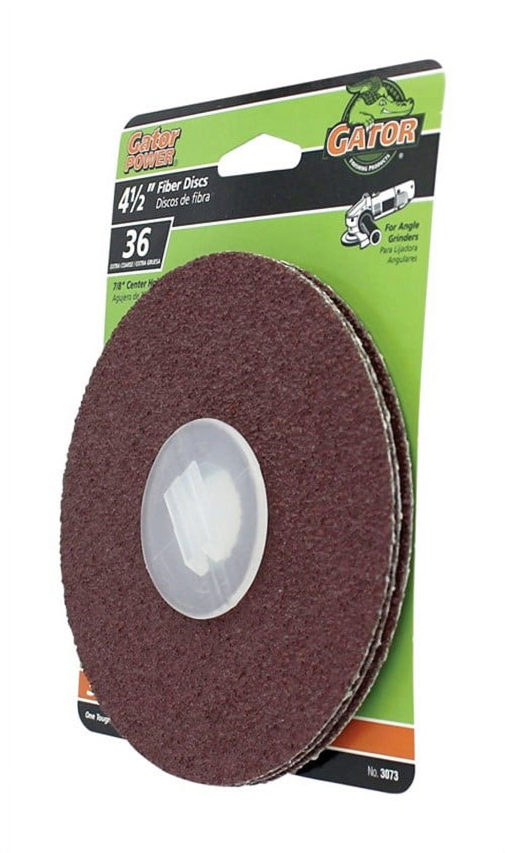 Gator Finishing 3073 36 Grit Aluminum Oxide Fiber Discs 3 pack, 4.5" x ...