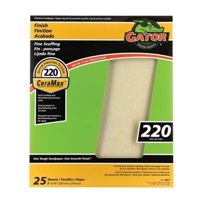 Gator Grit 3407 220 Grit Sandpaper - Walmart.com