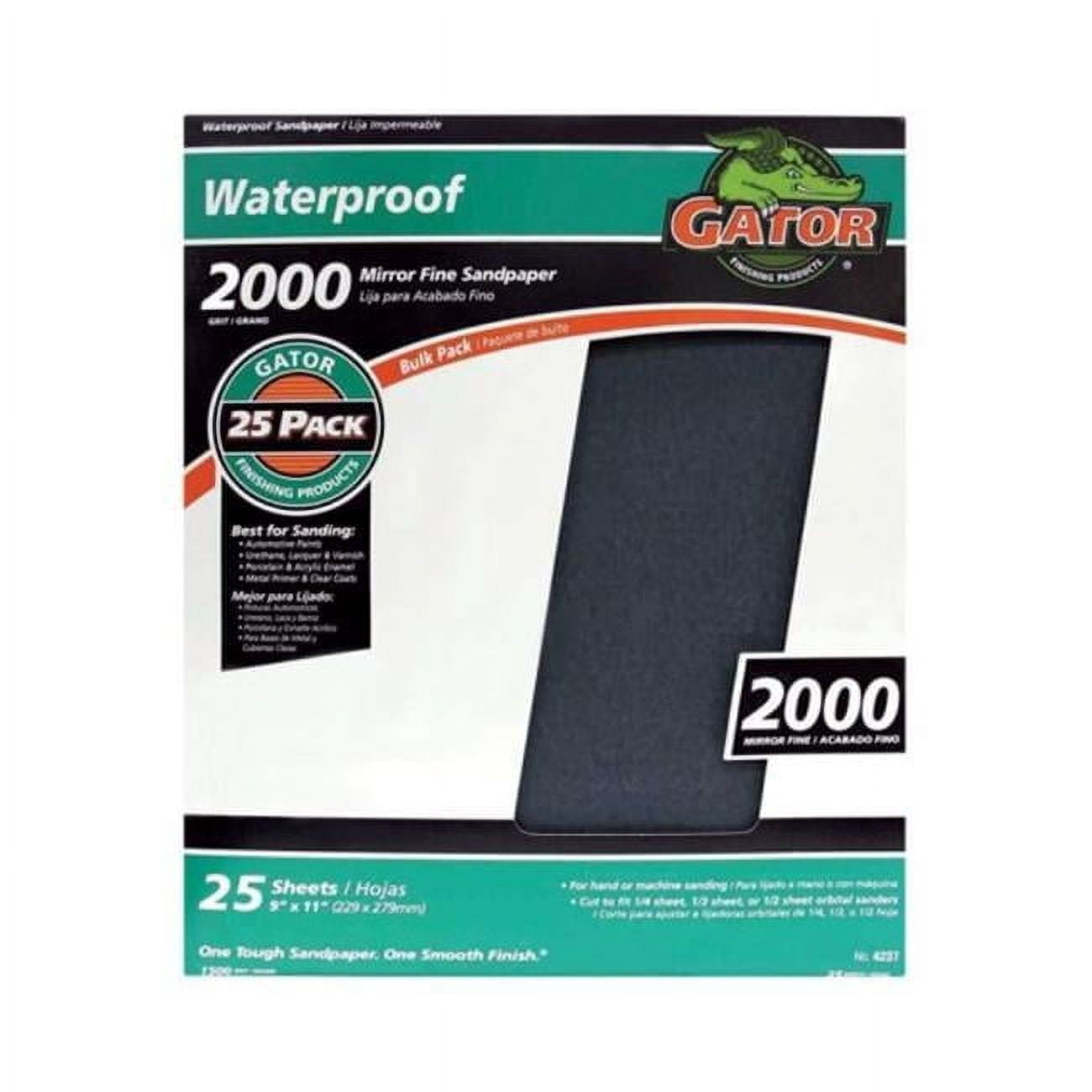 Gator Grit 4270 Silicone Carbide Waterproof Sandpaper Sheet Grit 2000 ...