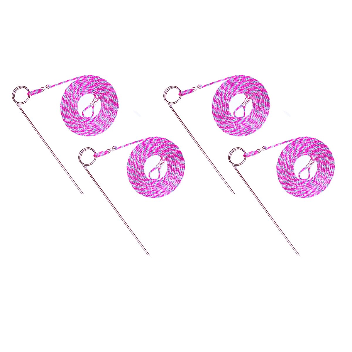 Gator Jawn Heavy Duty with 10 ft. Nylon Rope Tent Stakes- 4 Pack, Zinc ...