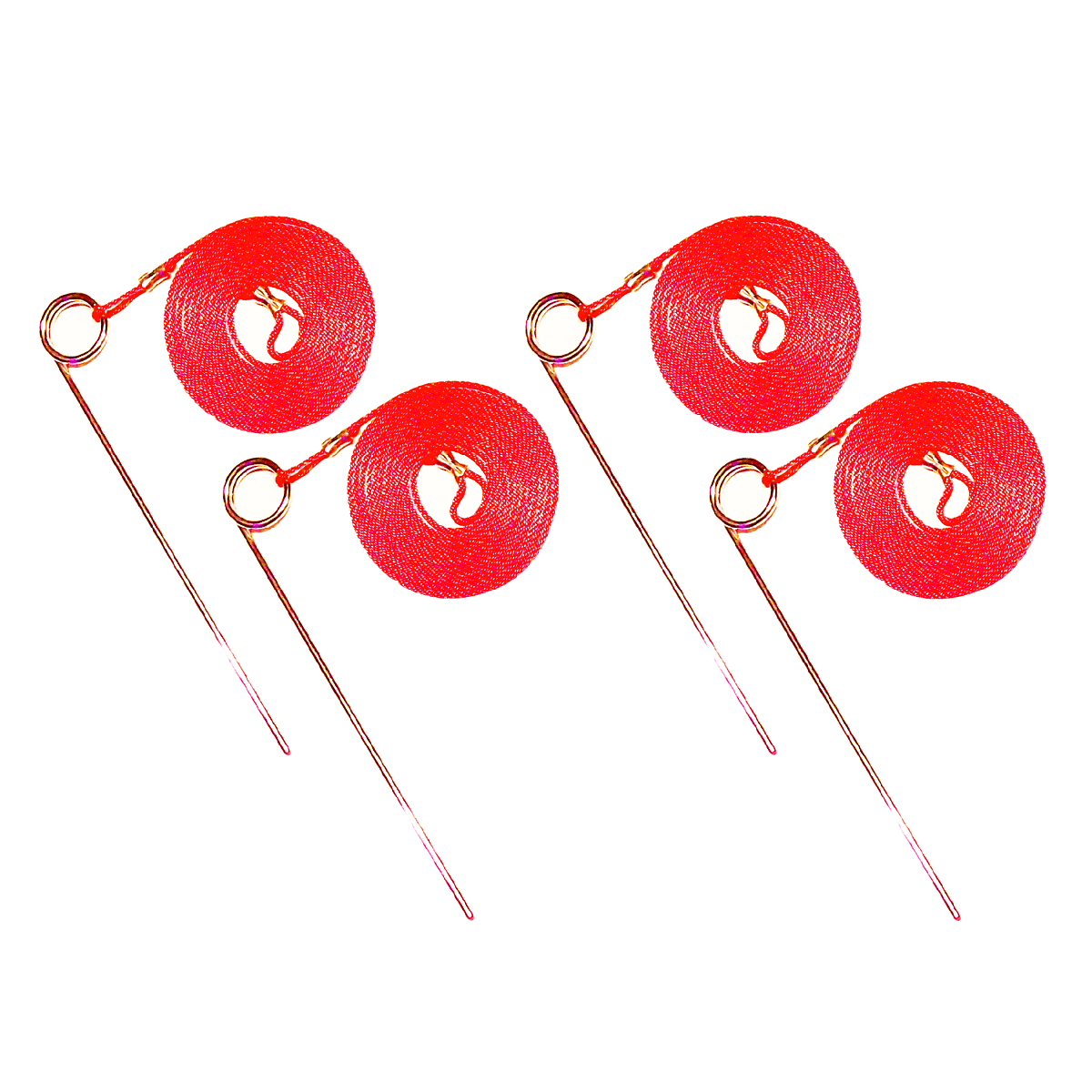 Gator Jawn Heavy Duty with 10 ft. Nylon Rope Tent Stakes- 4 Pack, Zinc ...