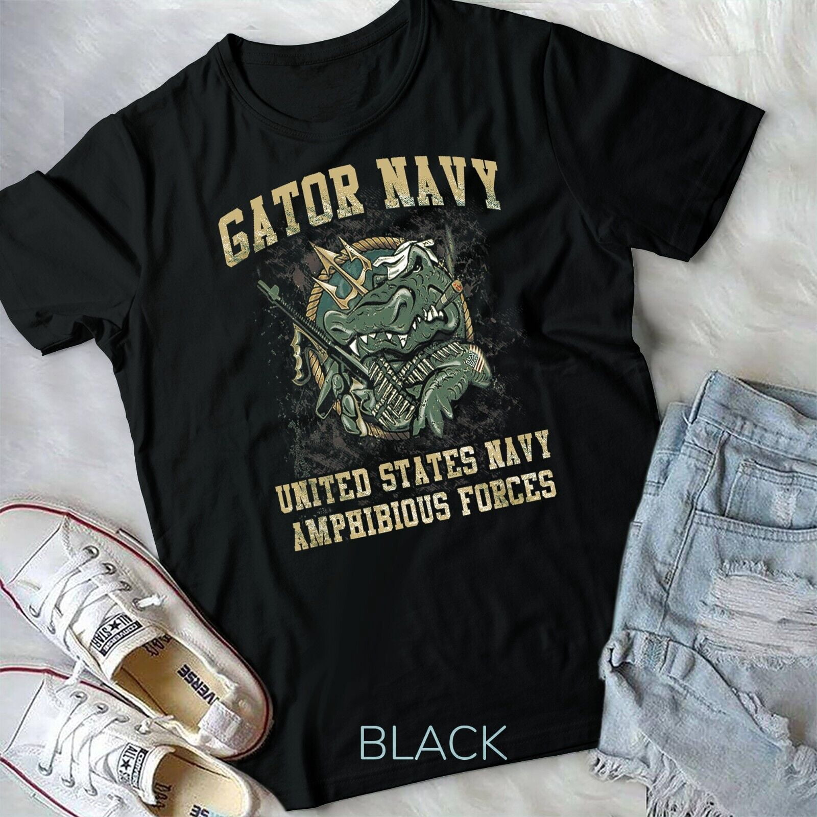 Gator Navy Navy Amphibious Forces Veterans Day Father Day T-Shirt ...