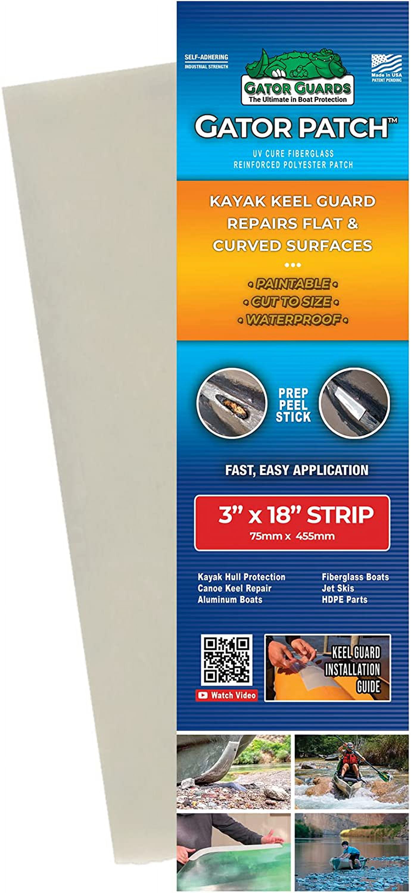 Gator Patch Kayak Keel Guard - Strip Form - Protects and Repairs ...