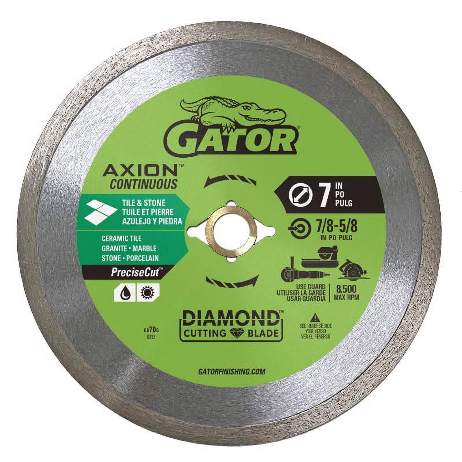 Gator PreciseCut 7 in. D X 7/8-5/8 in. Diamond Continuous Rim Saw Blade ...