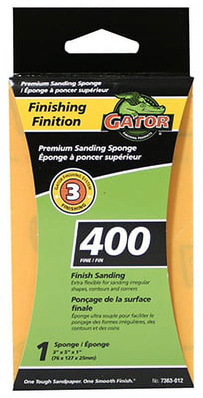 Gator Premium EZ123 3" x 5" x 1" Large Fine 400 Grit Jumbo Sanding Spo, Each - Walmart.com