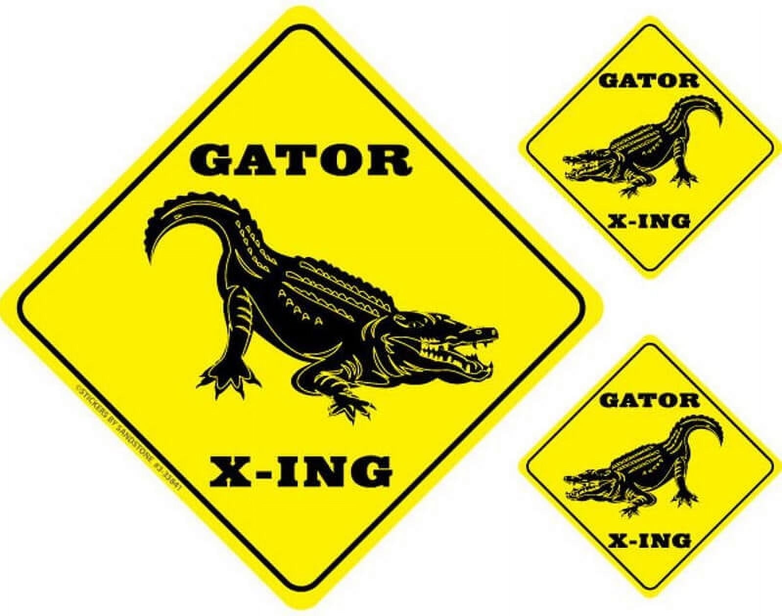 Gator Xing - Crossing Vinyl Stickers - Walmart.com