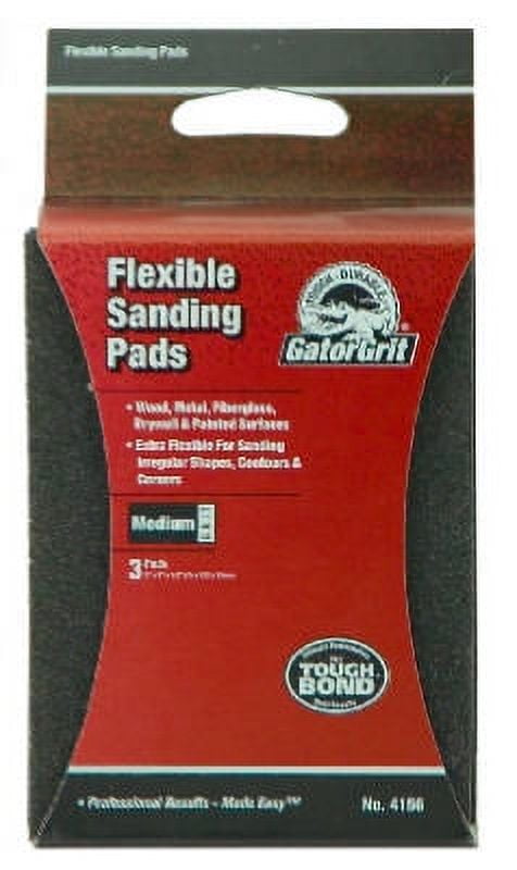 GatorGrit 3 Pack 3" x 4" Fine 150 Grit Sanding Pad, Each - Walmart.com