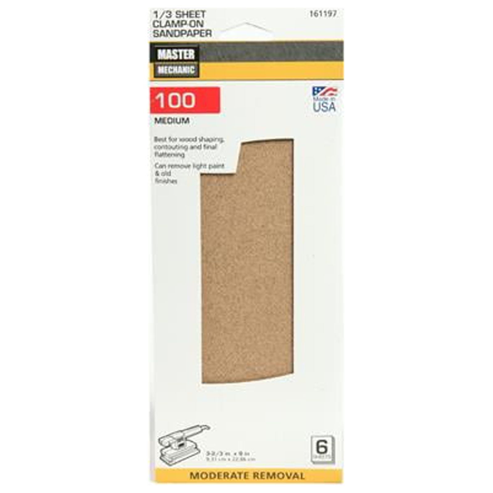 GatorGrit 5045 1/3-Sheet Sandpaper, Assorted-Grit, 6-Pk. - Quantity 10 ...