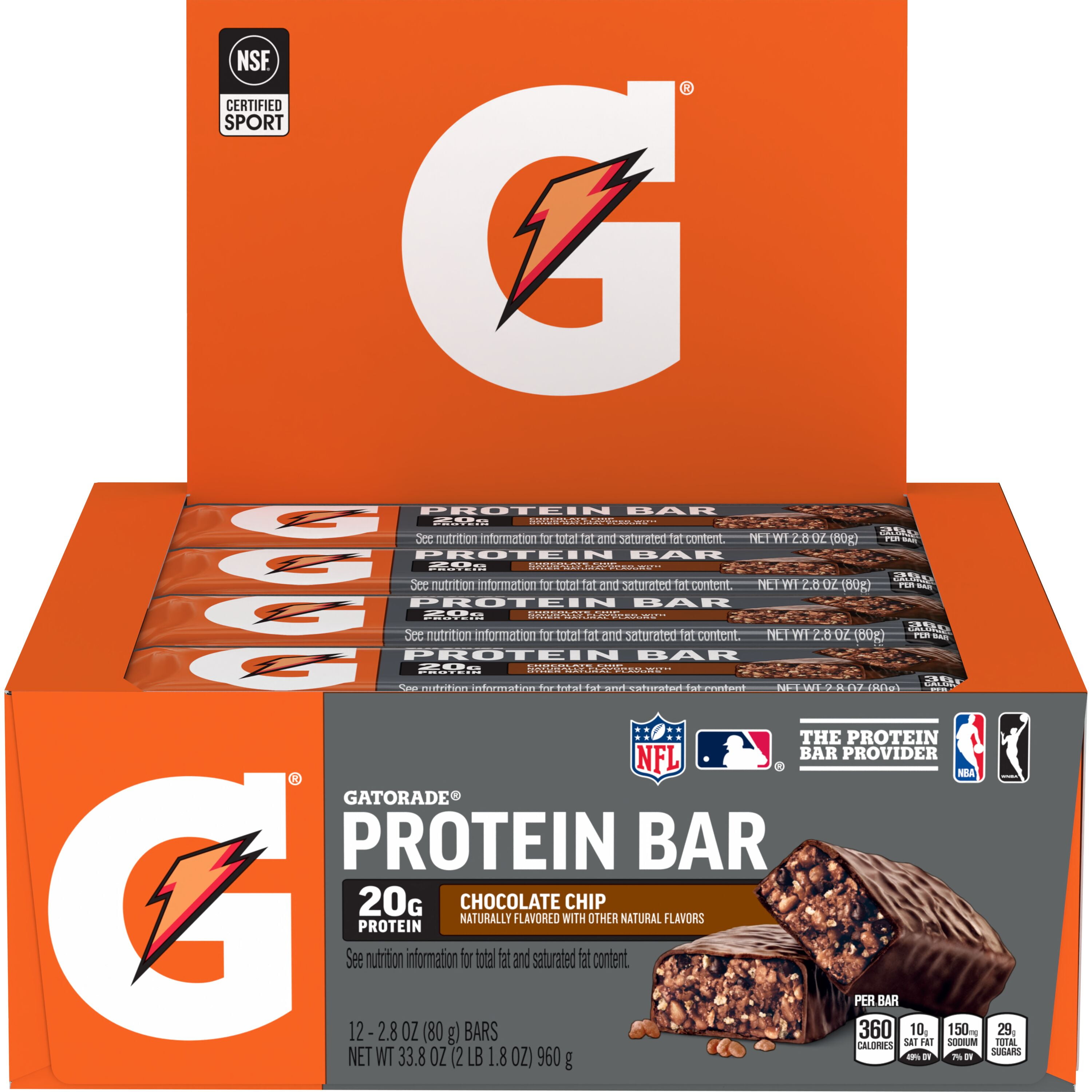 12-Count Gatorade Chocolate Chip Whey Protein Recover Bars in Nepal at ...