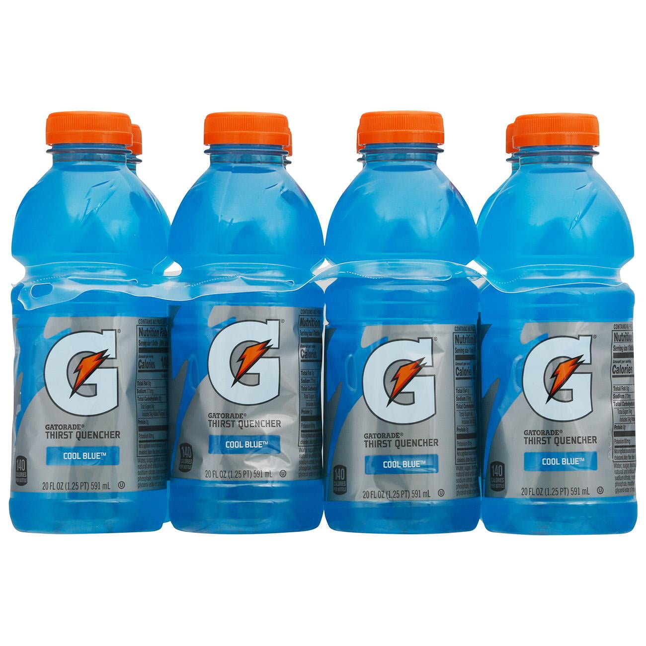 Gatorade Cool Blue Raspberry Thirst Quencher 20 oz Bottles 8 pk ...