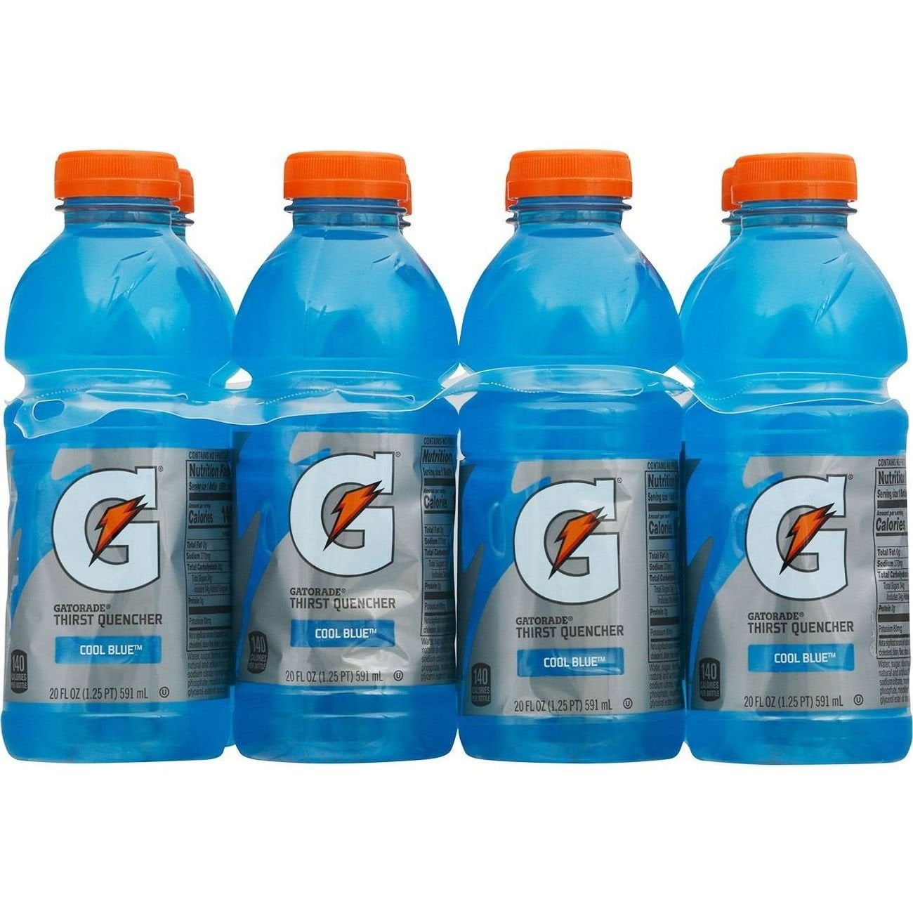 Gatorade Cool Blue Raspberry Thirst Quencher 20 oz Bottles - 8 pk ...