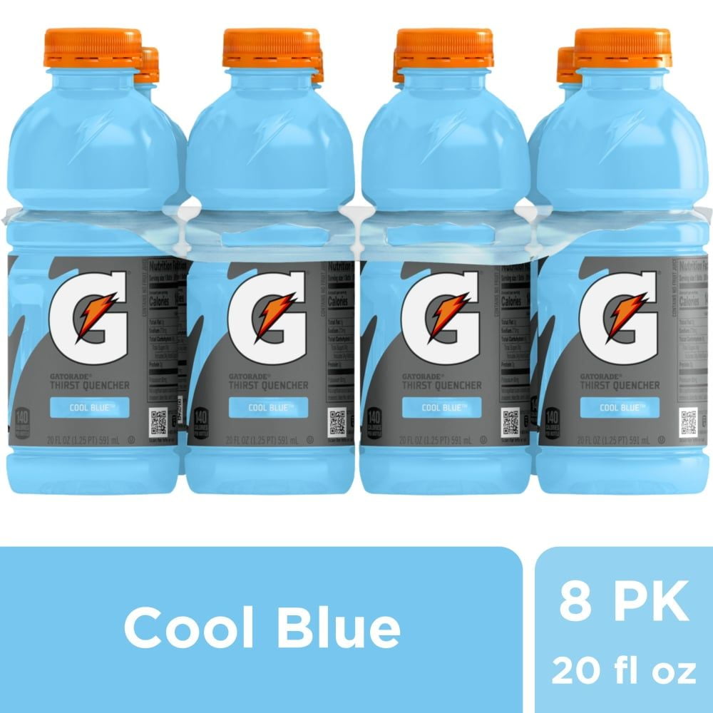 Gatorade Cool Blue Sports Drink Multipack Bottles 8 bottles / 20 fl oz ...