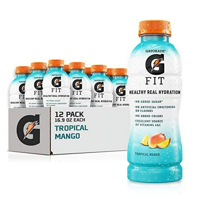 Gatorade Fit Tropical Mango Electrolyte Beverage, 16.9oz Bottles ...