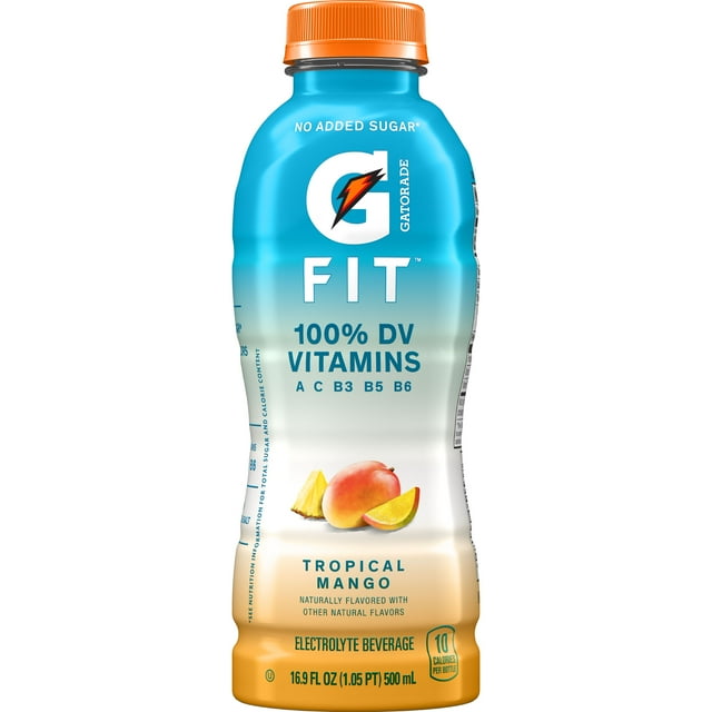 Gatorade Fit Tropical Mango Sports Drink, 16.9 fl oz, 1 Count Bottle ...