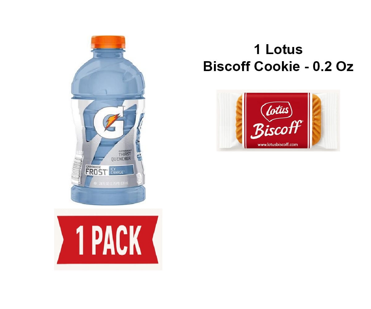Gatorade Frost Icy Charge Thirst Quencher, 28 Fl Oz Bottle - Pack Of 1 & Lotus Biscoff Cookie ...