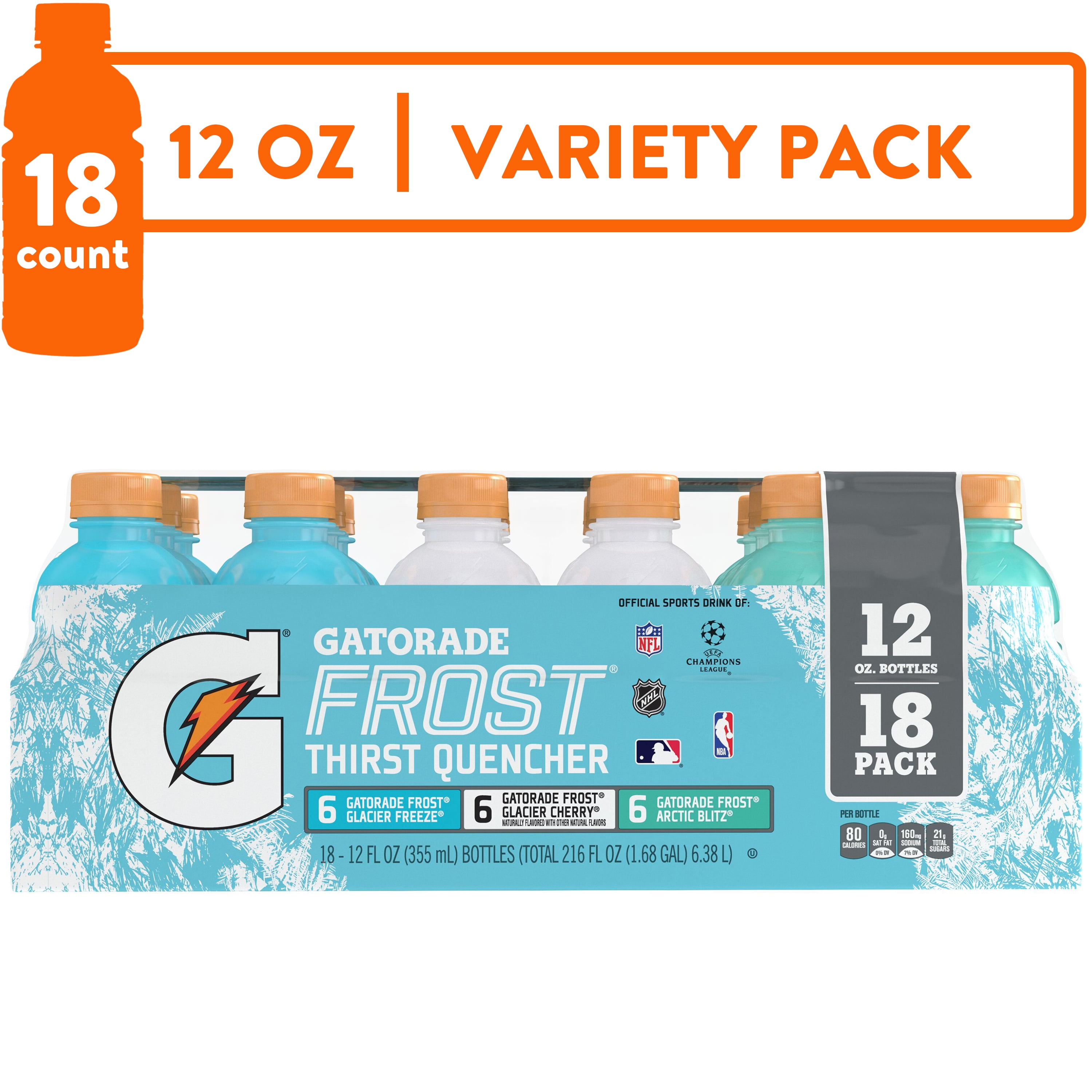 Gatorade Frost Thirst Quencher Variety Pack, Glacier Freeze/Cherry ...