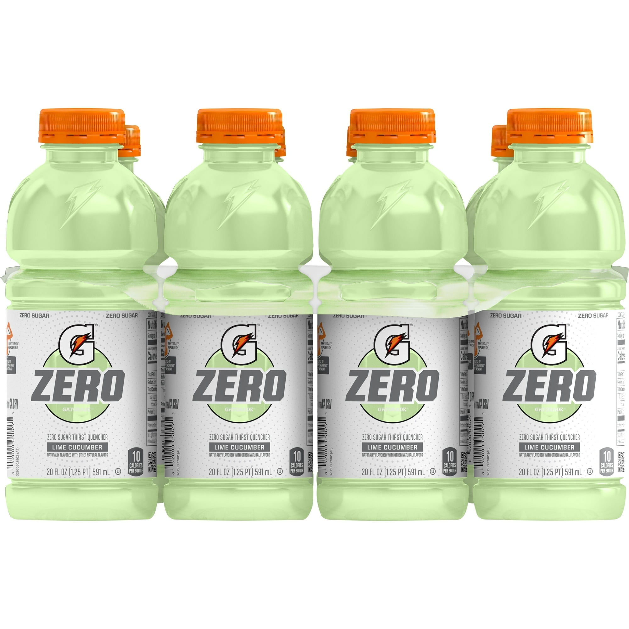 Gatorade Zero Sugar Thirst Quencher Lime Cucumber, 20 fl oz, 8 Count Bottles - Walmart.com