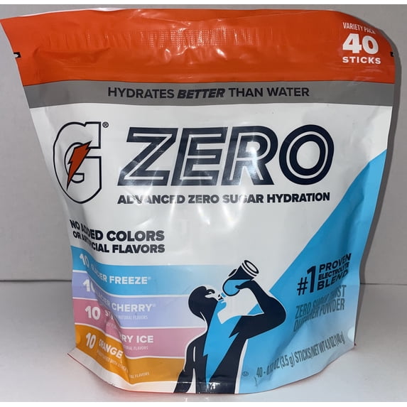 Gatorade, G Zero Powder Variety Pack, 40 ct, 4 Flavors - Walmart.com