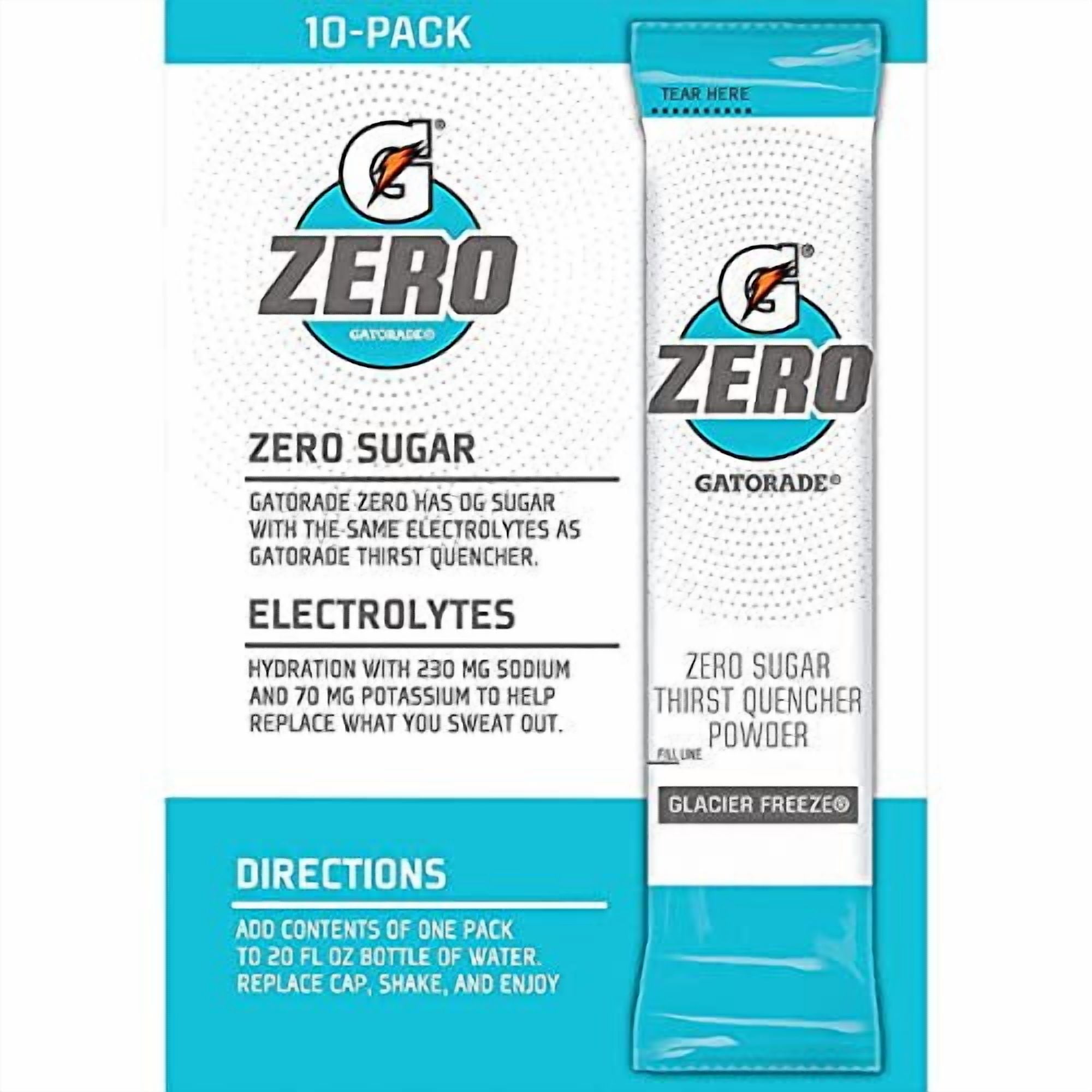 Gatorade G Zero, Sugar Free Powder Sticks, Glacier Freeze, Grape ...