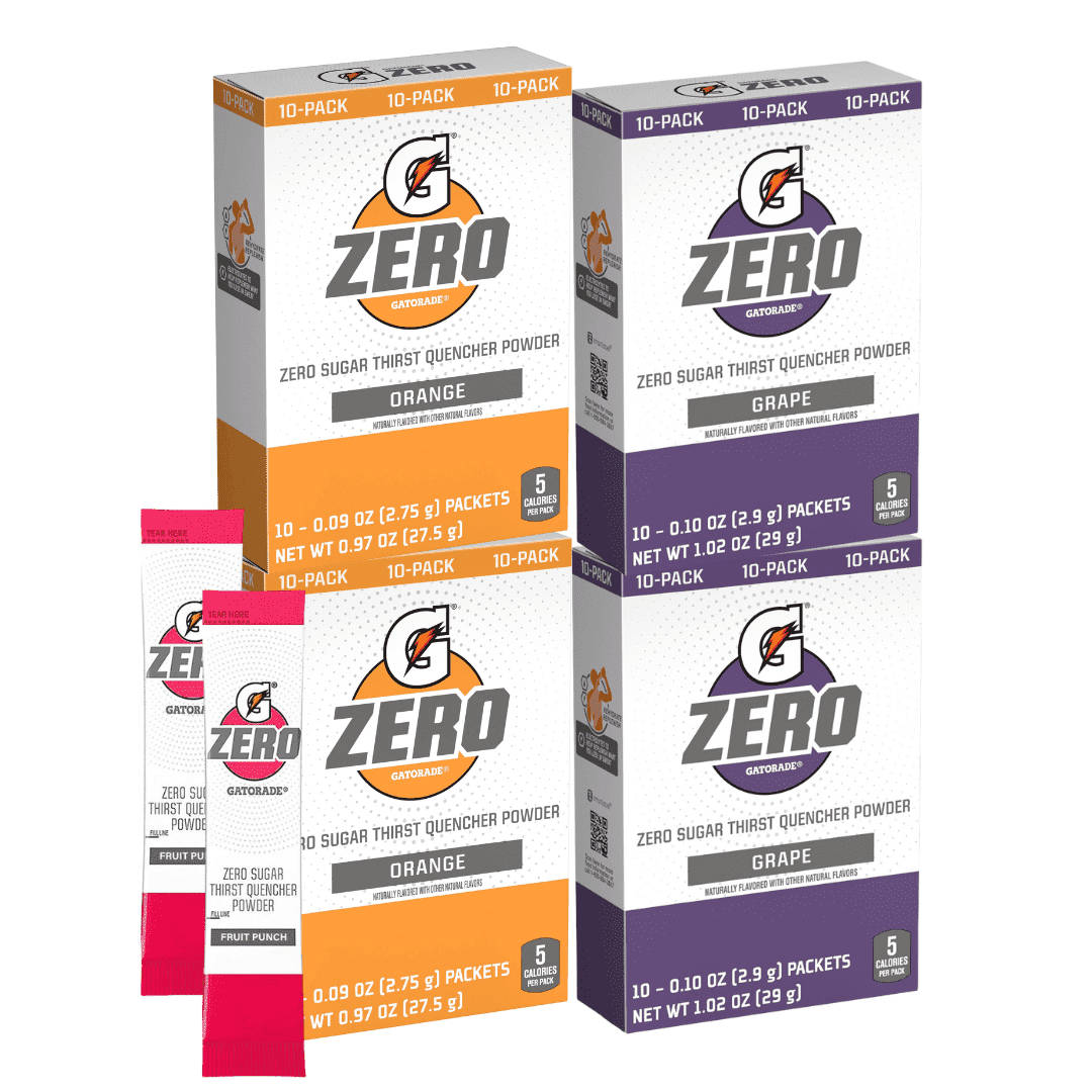 Gatorade G Zero Thirst Quencher Powder, 4 Pack, 4 Gram - Walmart.com