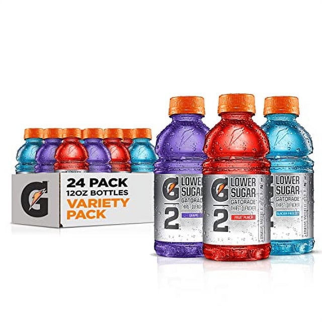 Gatorade G2, Thirst Quencher, Variety Pack (24 pack) - 12oz Bottles, 3 ...