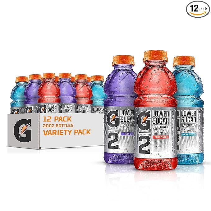 Gatorade G2 Thirst Quencher Sports Drink Variety Pack 20oz Bottles 12 ...