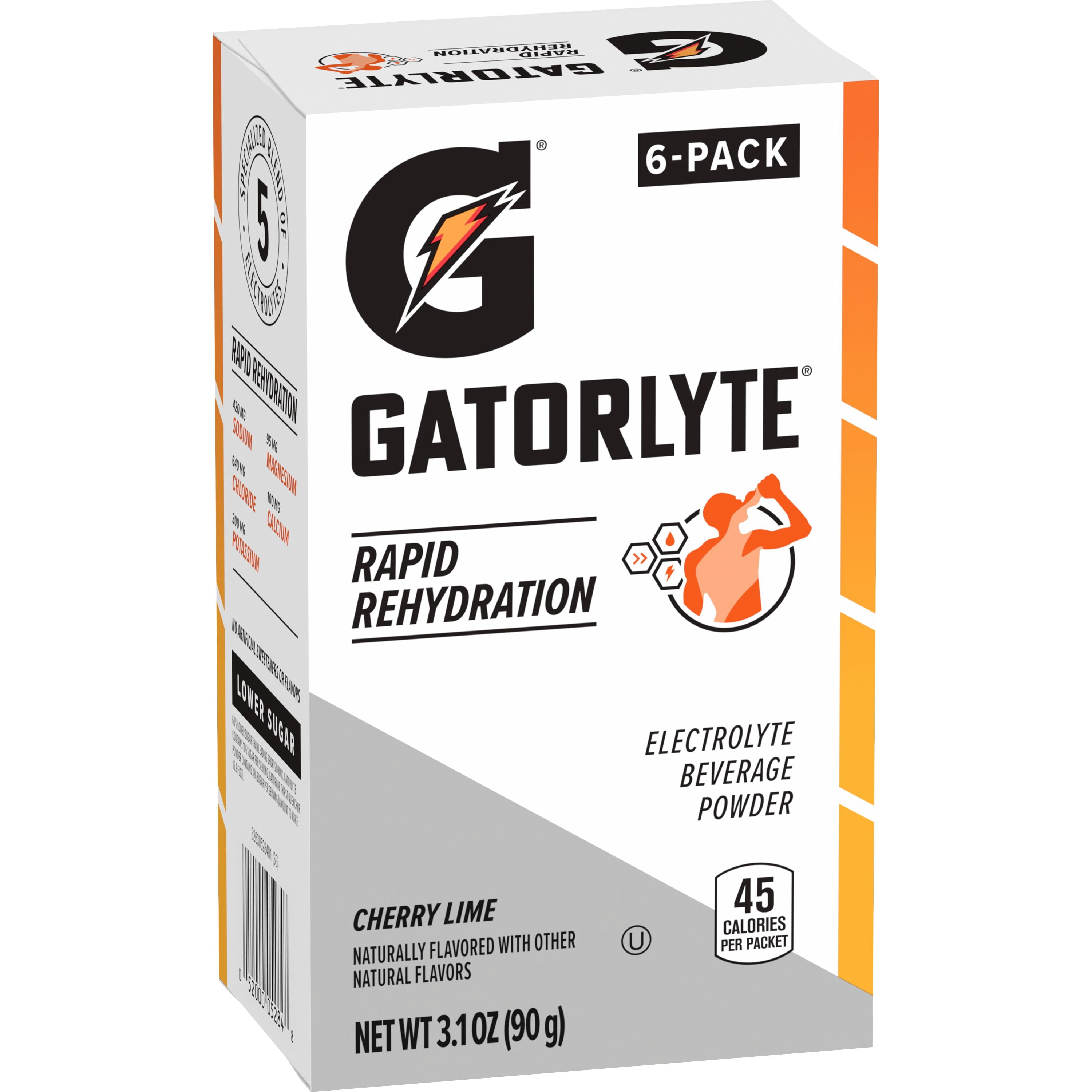 Gatorade Gatorlyte Rapid Rehydration Cherry Lime, Powdered Energy Drink ...