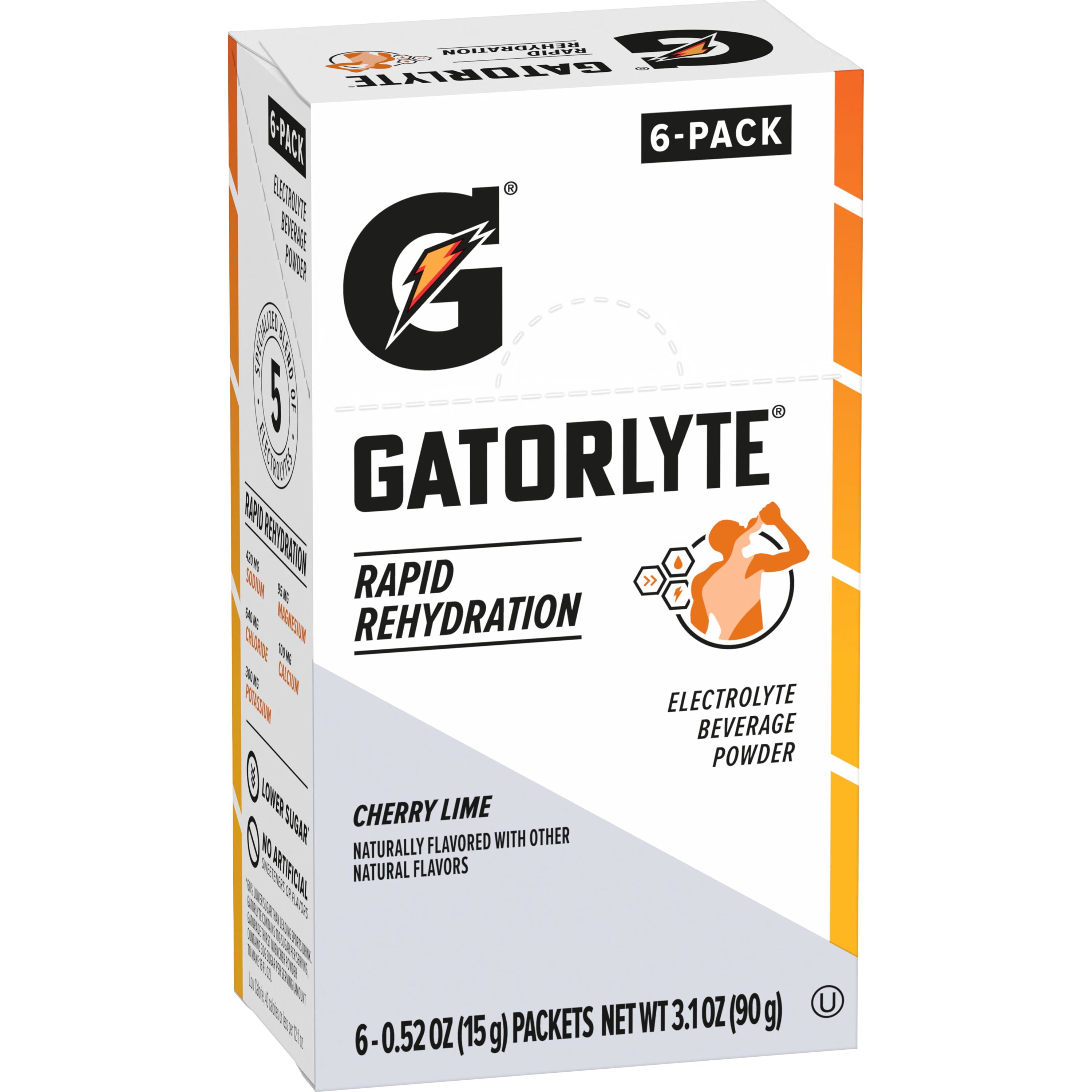 Gatorade Gatorlyte Rapid Rehydration Cherry Lime, Powdered Energy Drink ...