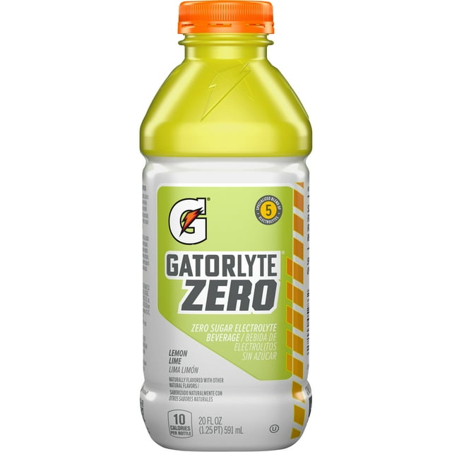 Gatorade, Gatorlyte Zero Electrolyte Beverage, Lemon Lime, 20 fl oz, 1 ...