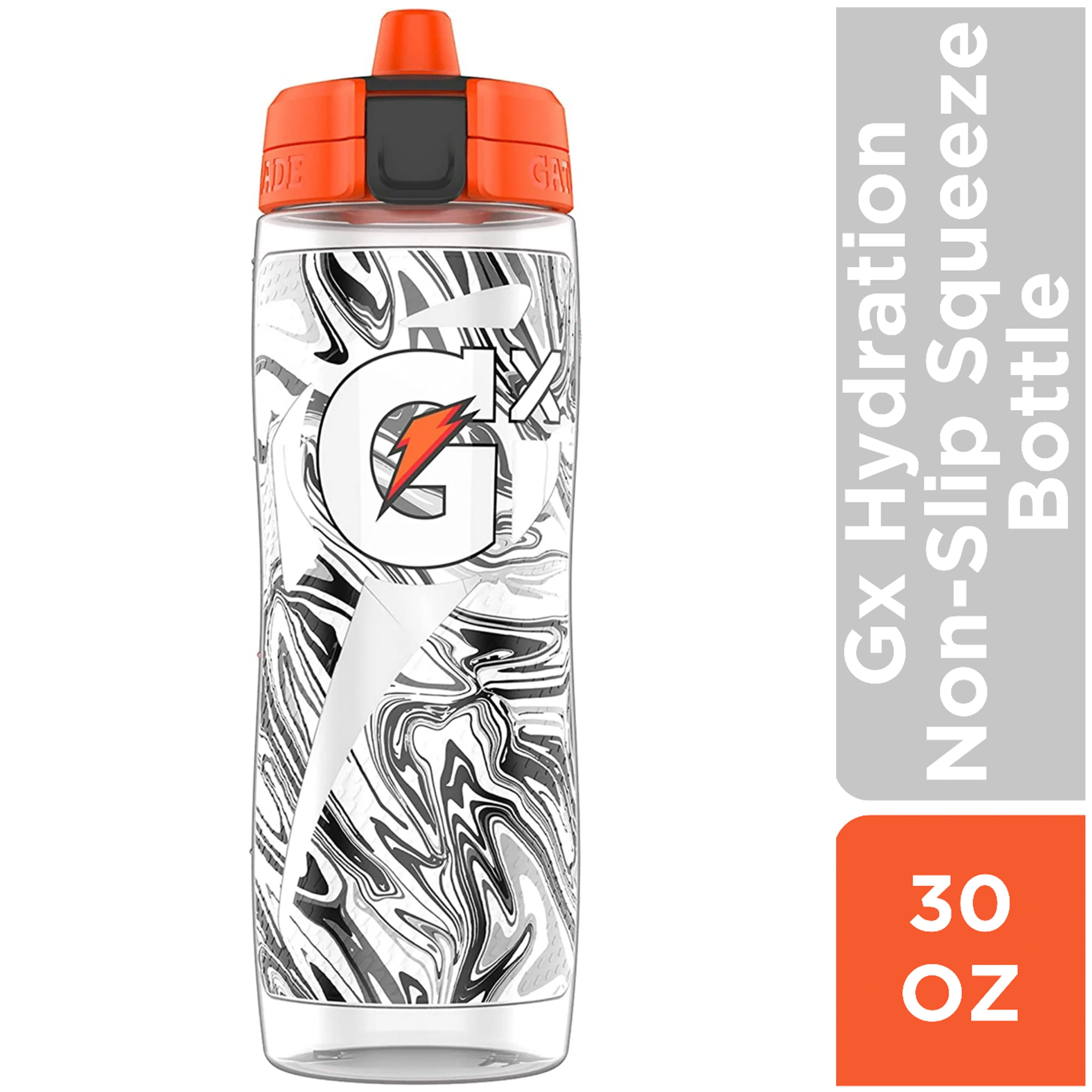 Gatorade GX Bottle, Refillable Water Bottle, Non Slip, Marble Black, 30 ...