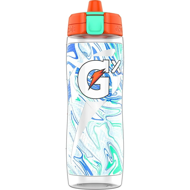 Gatorade GX Bottle, Refillable Water Bottle, Non Slip, Marble White, 30 ...