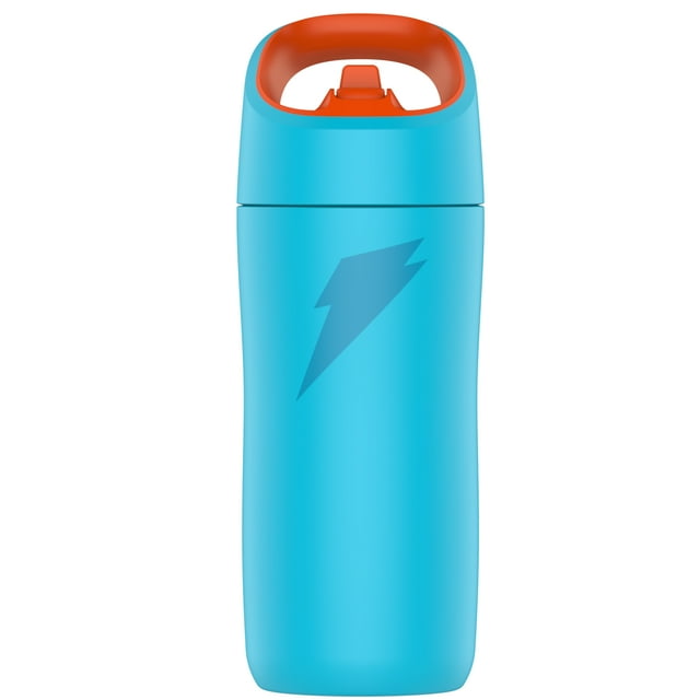 Gatorade Kid's Rookie Blue Water Bottle with Straw Cap, 12oz Stainless ...