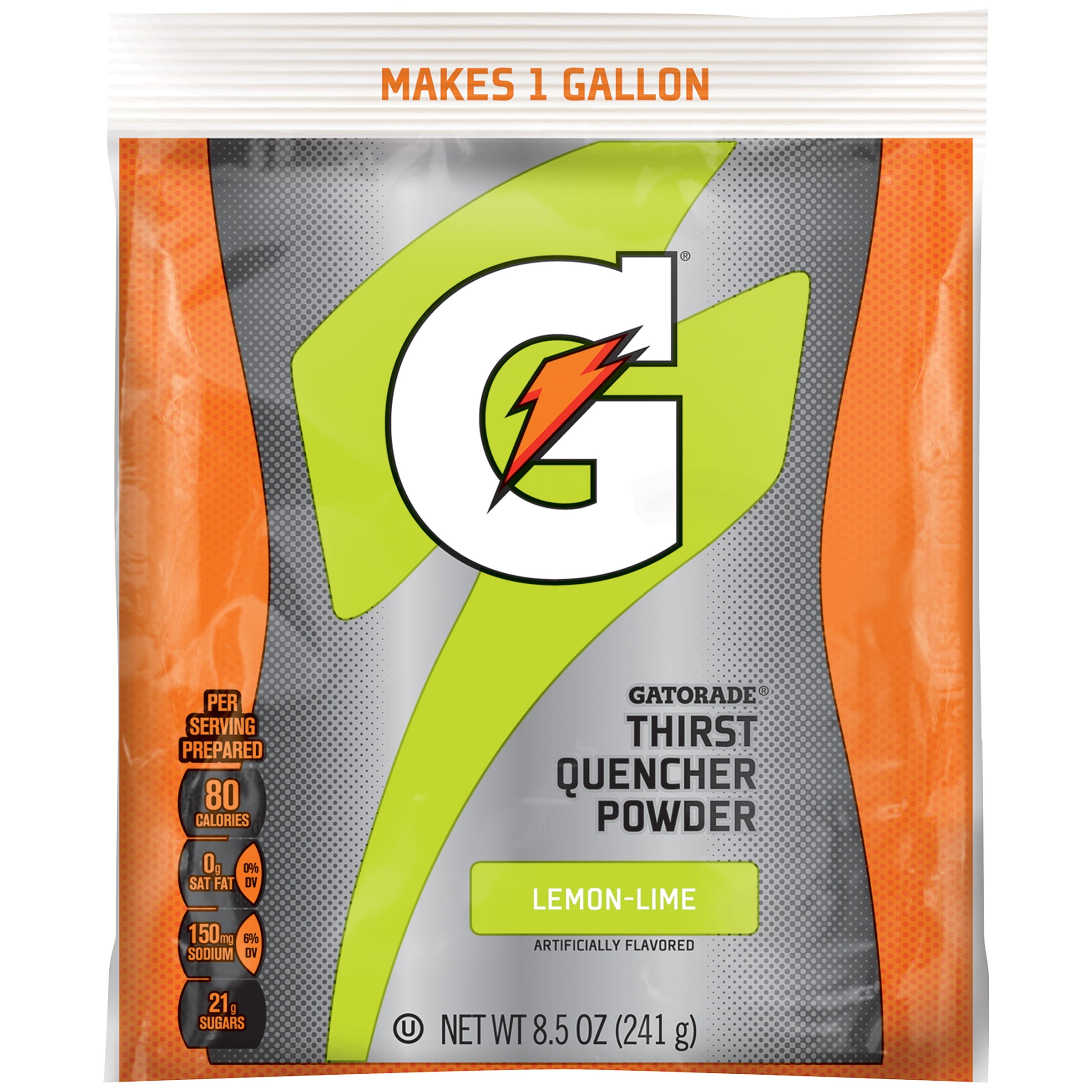 Gatorade Lemon-Lime Drink Mix, Thirst Quencher Powder, 8.5 oz. Pouch ...