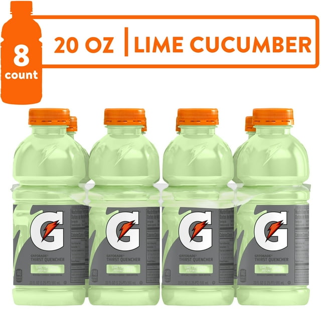 Gatorade Lime Cucumber Thirst Quencher Sports Drink, 20 oz, 8 Pack Bottles - Walmart.com