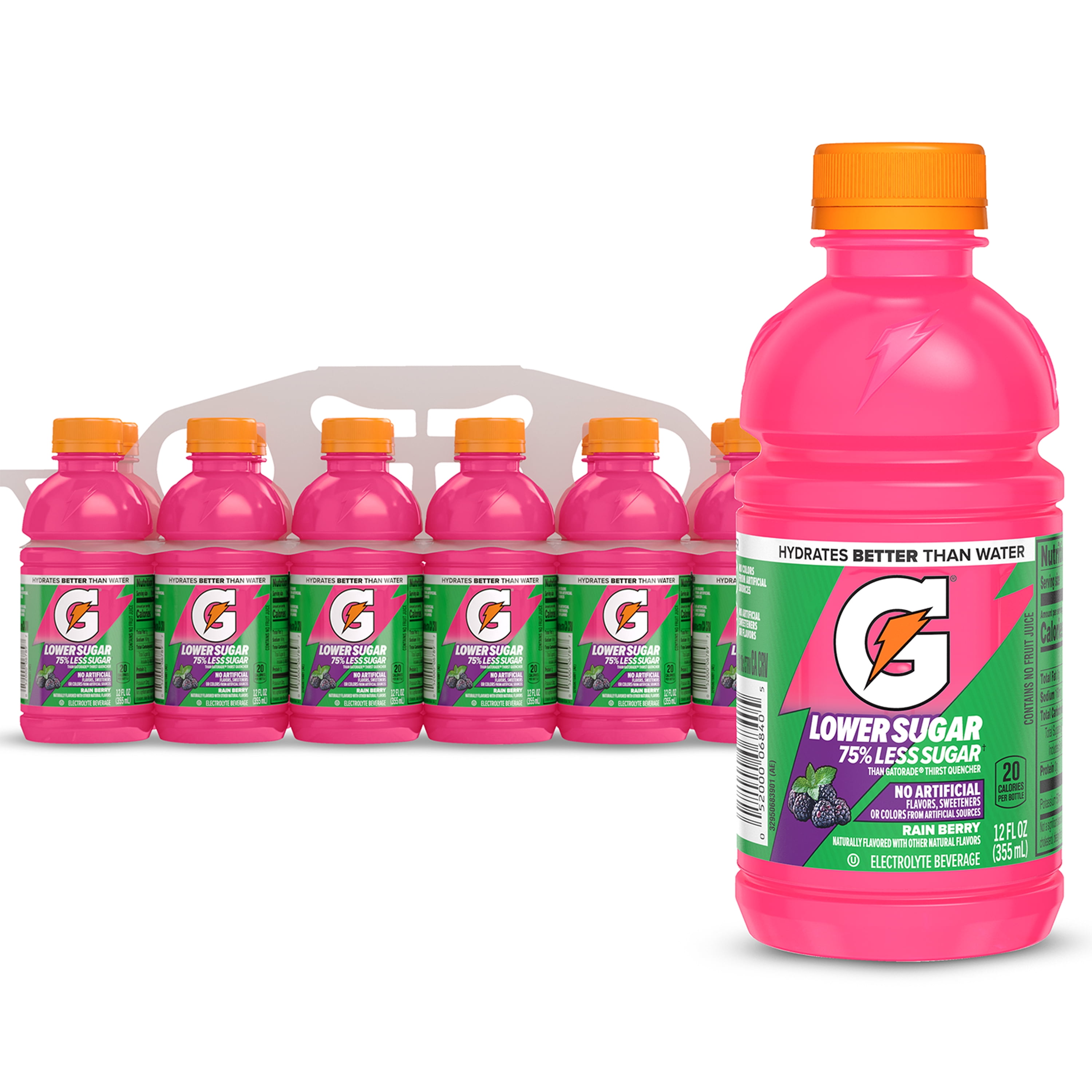 Gatorade Lower Sugar, No Artificials Rain Berry Flavored Electrolyte ...