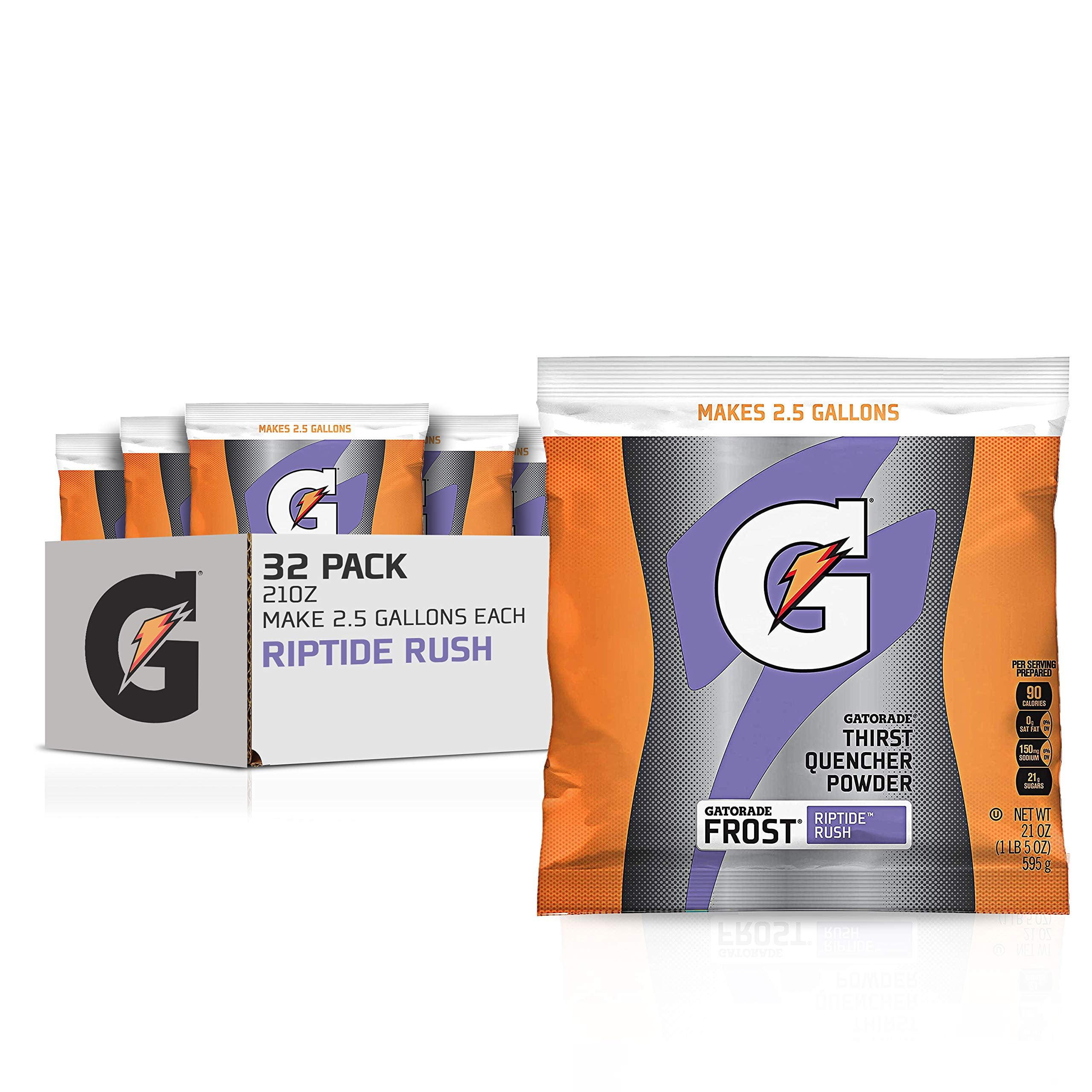 Gatorade Powder Bag Riptide Rush, 1.31 Pound Pack of 32 - Walmart.com