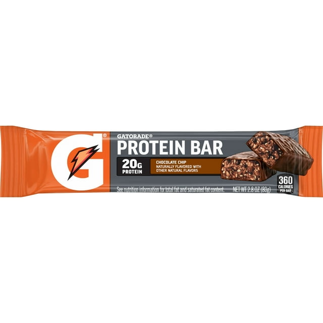 Gatorade Recover Whey Protein Bar, Chocolate Chip, 20g Protein, 1 Ct ...