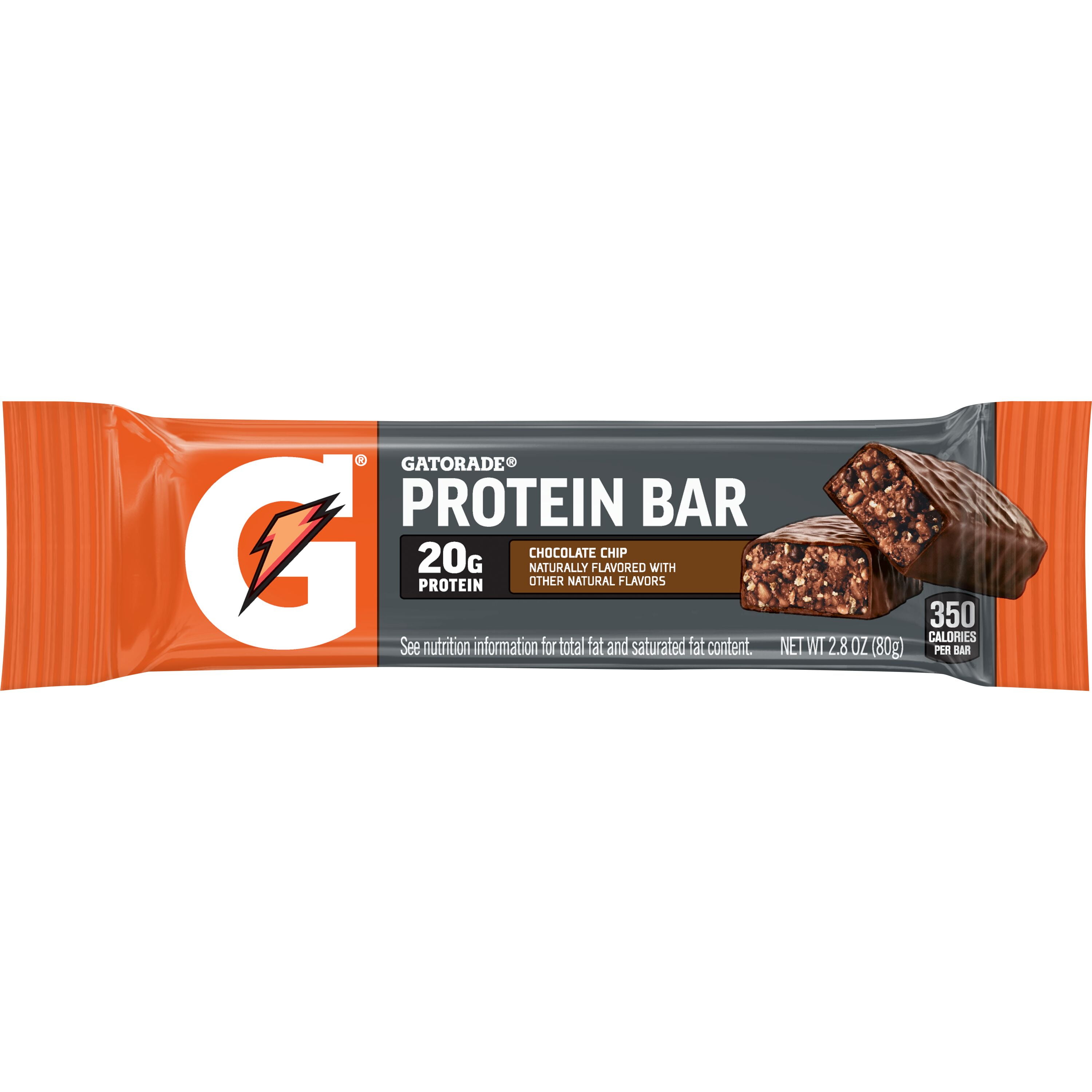 Gatorade Recover Whey Protein Bar, Chocolate Chip, 20g Protein, 1 Ct ...