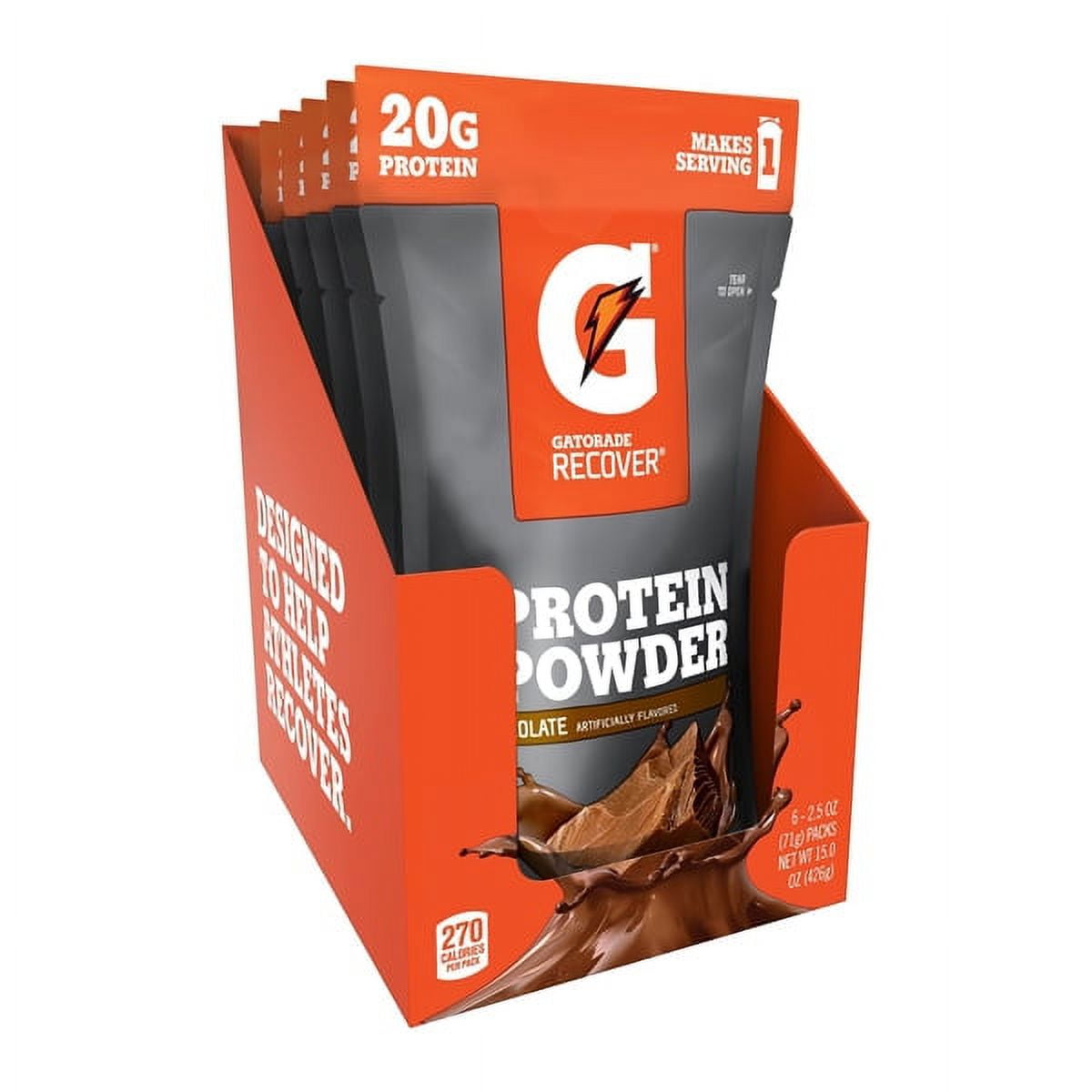 Gatorade Recover Whey Protein Powder Chocolate Single Serve 2.5 oz ...