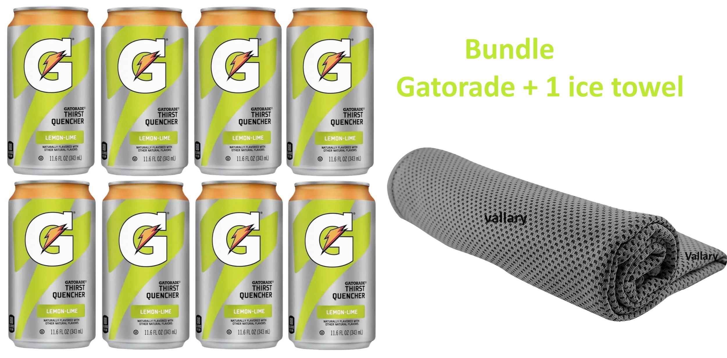 Gatorade Thirst Quencher, 11.6oz Cans, BUNDLE with Pack of 8 (Lemon ...
