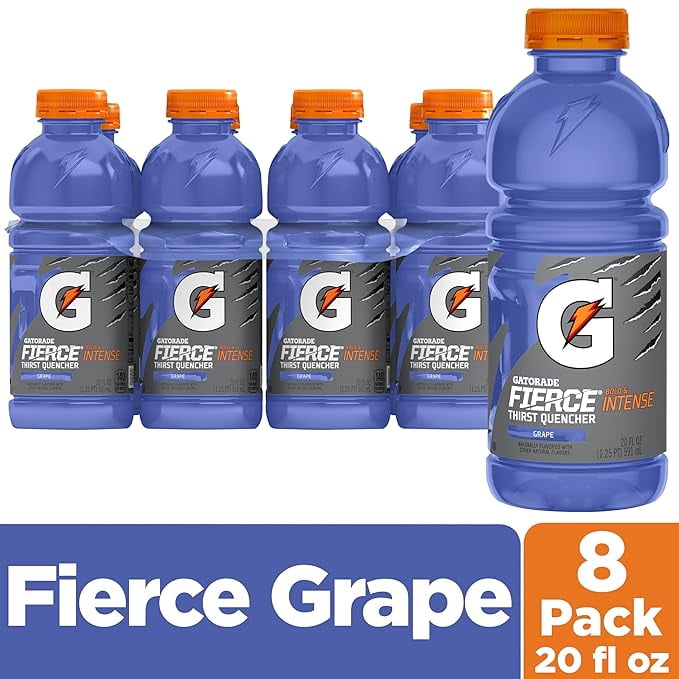 Gatorade Thirst Quencher Artificial, Fierce Grape Sports Drink, 20 Fl ...