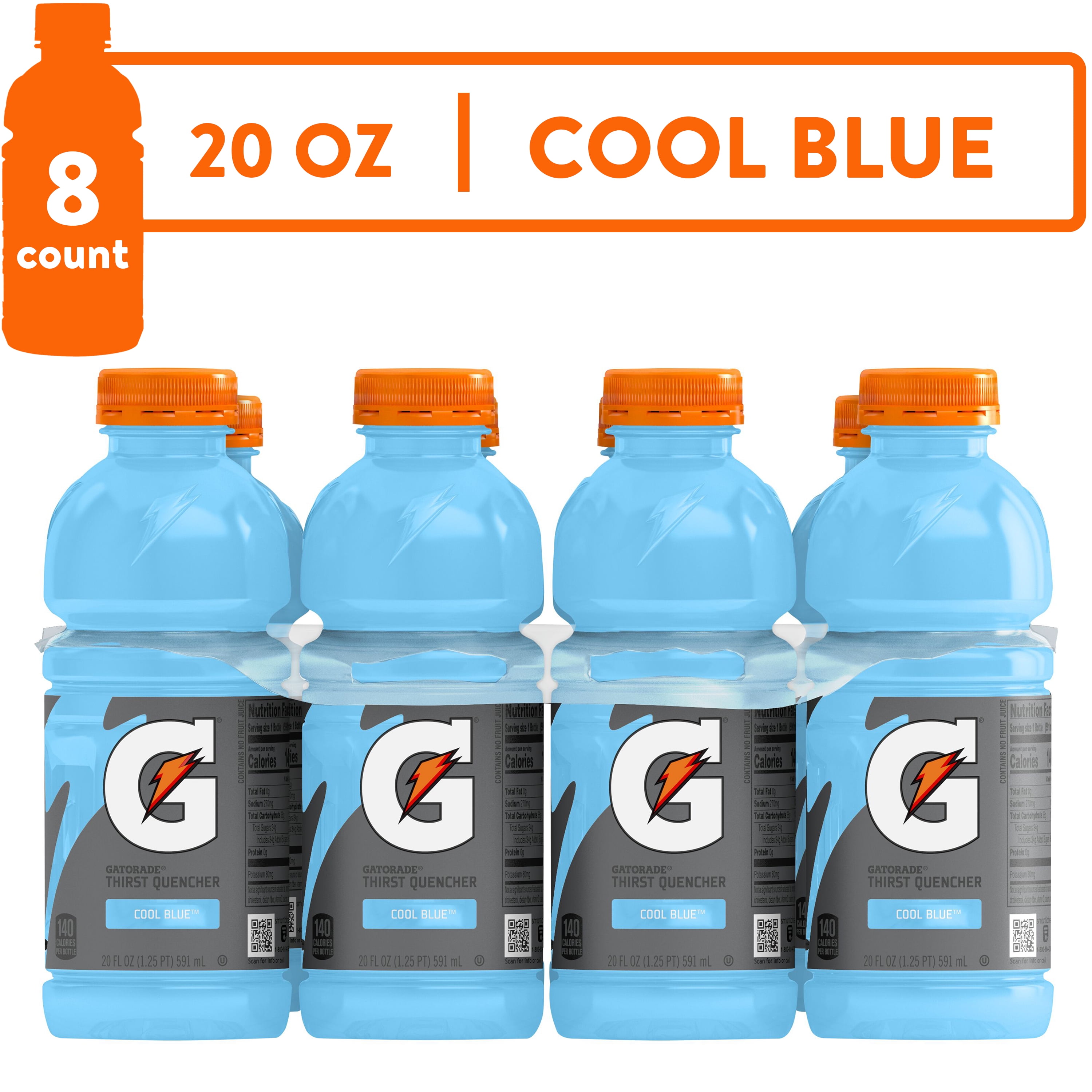 Gatorade Thirst Quencher Bottled Drink, 20oz 8pk - Walmart.com
