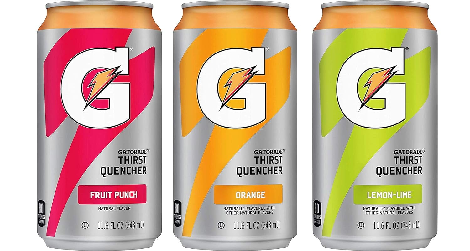 Gatorade Thirst Quencher Cans, 11.6 fl oz, 3-Flavor Variety Pack ...