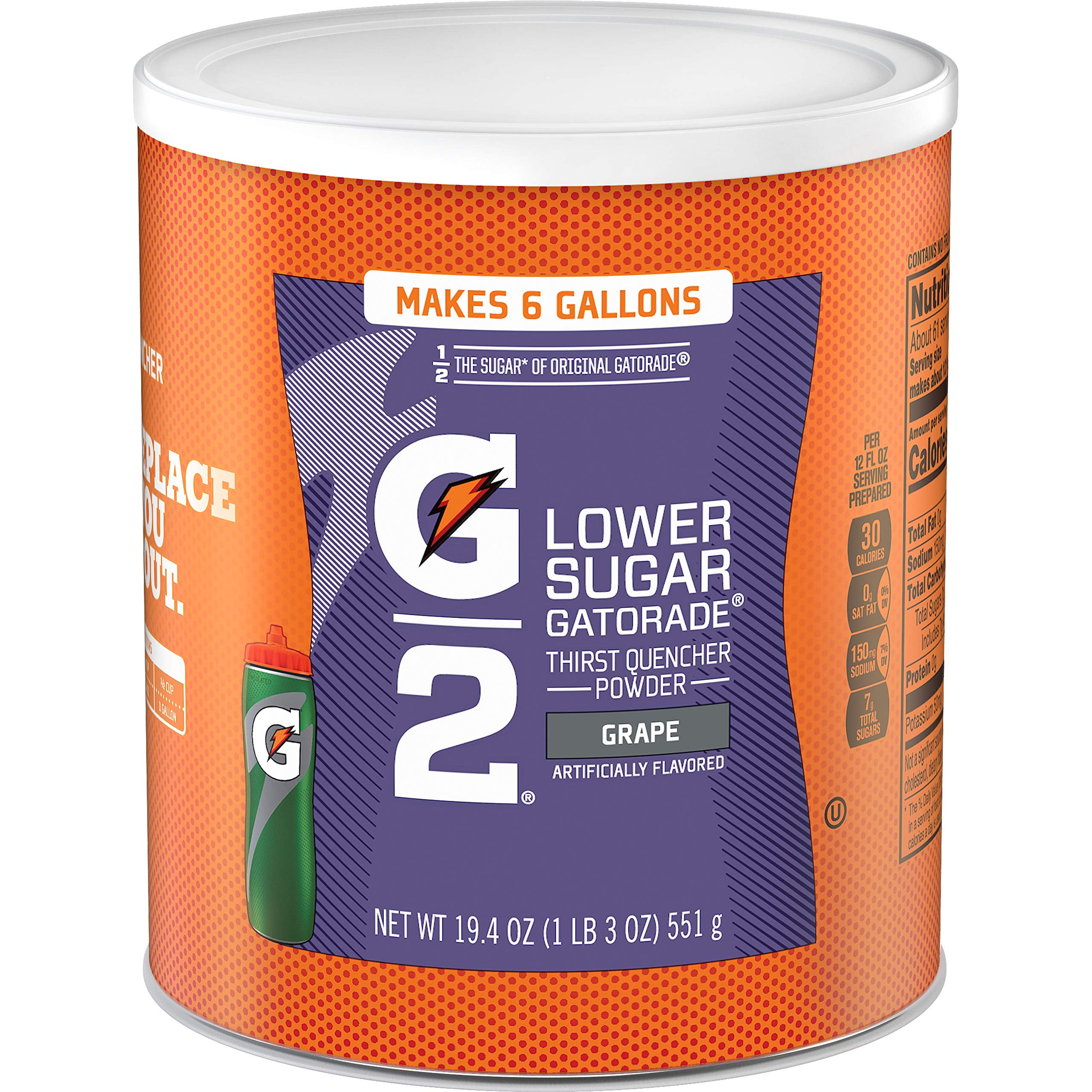 Gatorade Thirst Quencher SCH4 Powder, G2 Low Calorie, Grape, 19.4 Ounce (Pack of 3) - Walmart.com