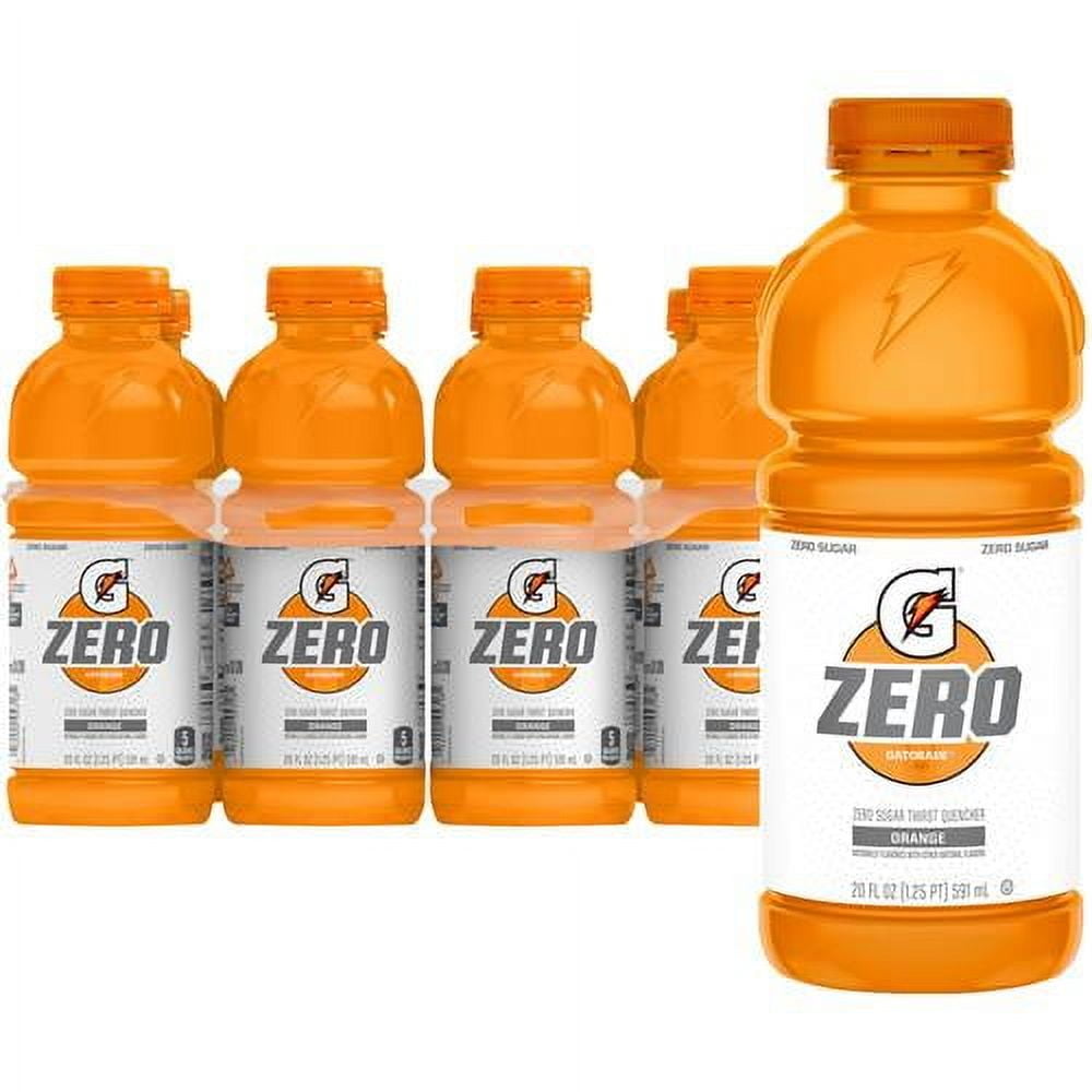 Gatorade Thirst Quencher Zero Sugar Sports Drink, Orange, 20Oz Bottles ...