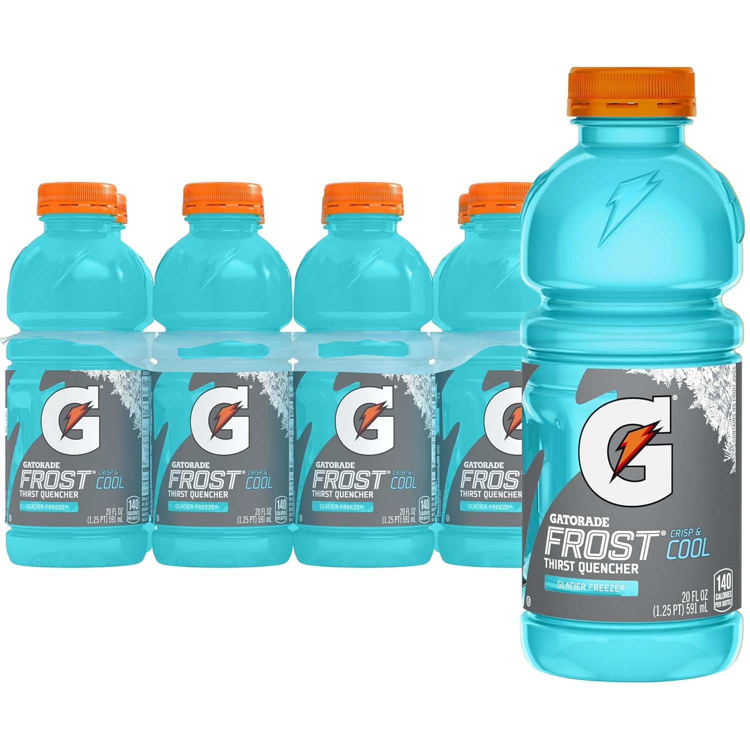 Gatorade Thrist Quencher, Frost Glacier Freeze Sports Drinks, 20 Fl Oz ...