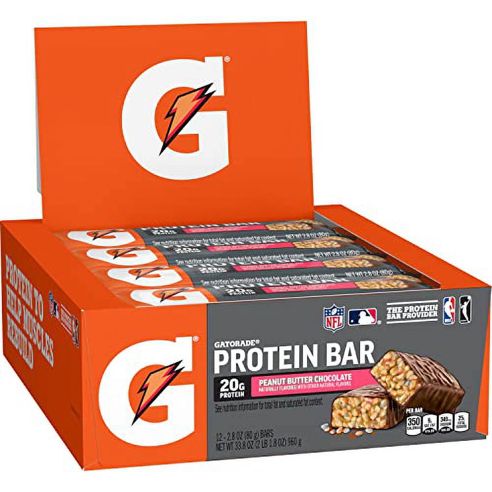 Gatorade Whey Protein Bars, Chocolate Pretzel, 2.8 oz bars (Pack of 12 ...